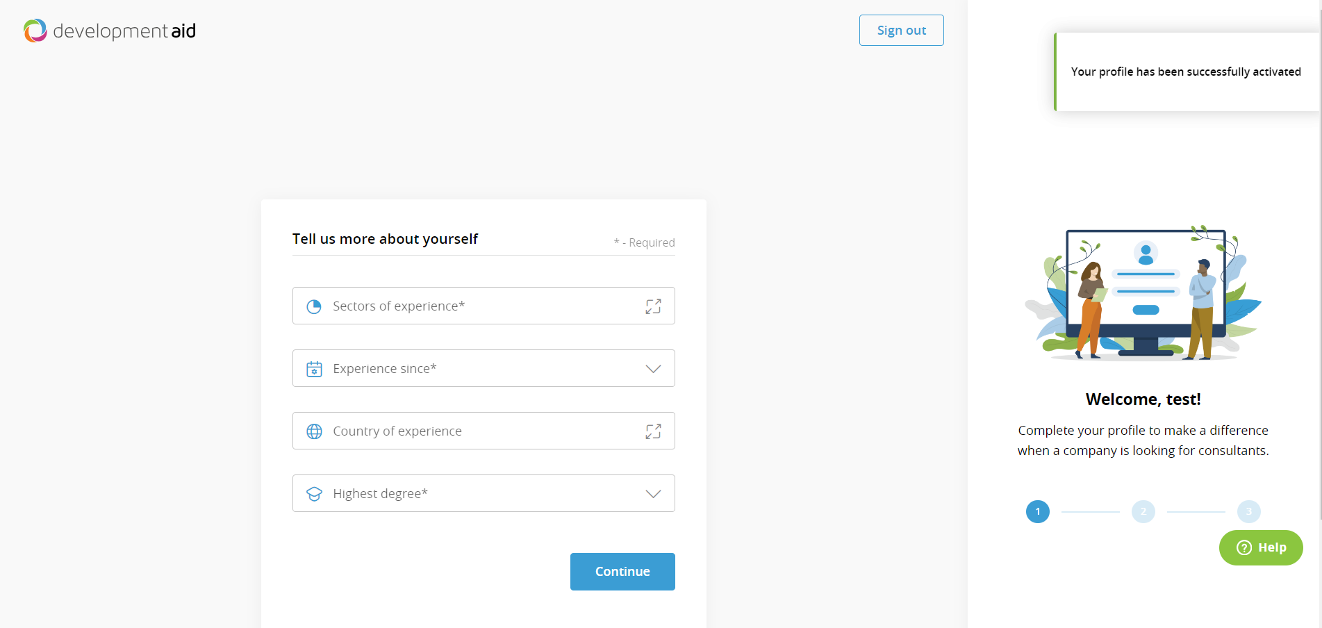 How can I register as an expert? – DevelopmentAid